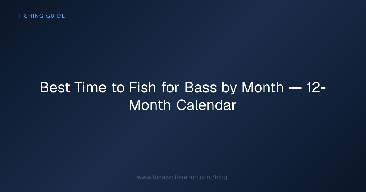 Best Time to Fish for Bass by Month — 12-Month Calendar | Today's Bite ...